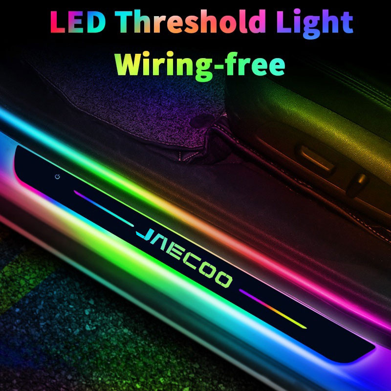 Jaecoo รถ LED แบบไดนามิก Flow Light เกณฑ์แผ่น 7 สีที่มีสีสันประตู Sill ...