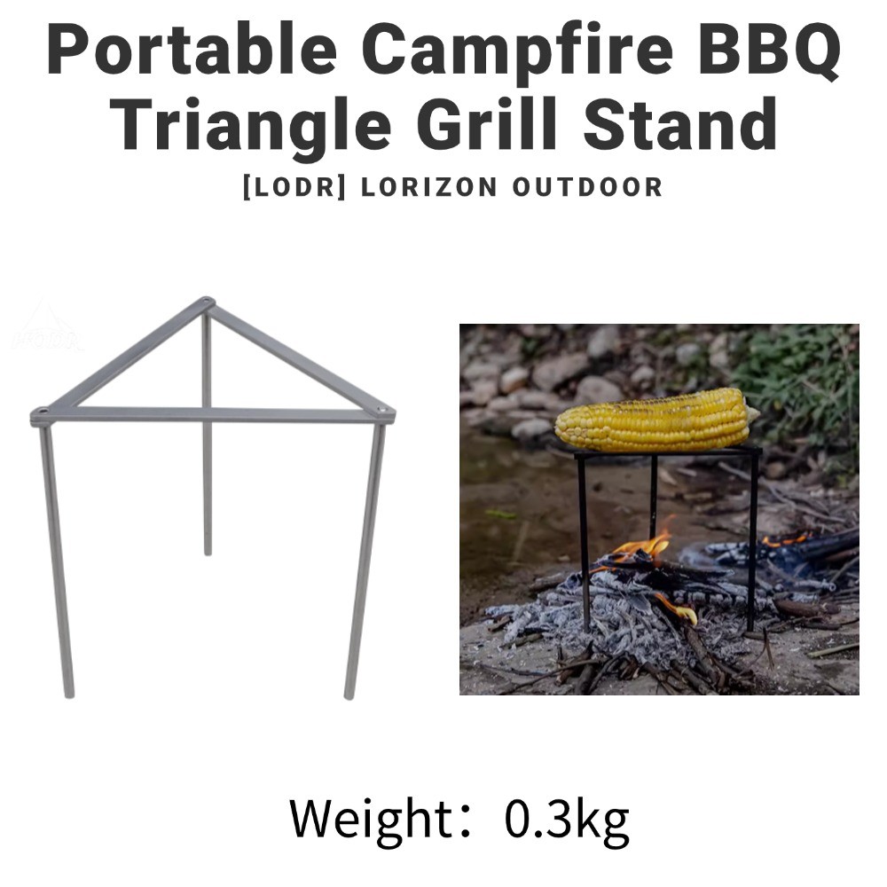 LODRWilderness Bushcraft Outdoor Camping BC Fire Pit BBQ Triangle Grill ...