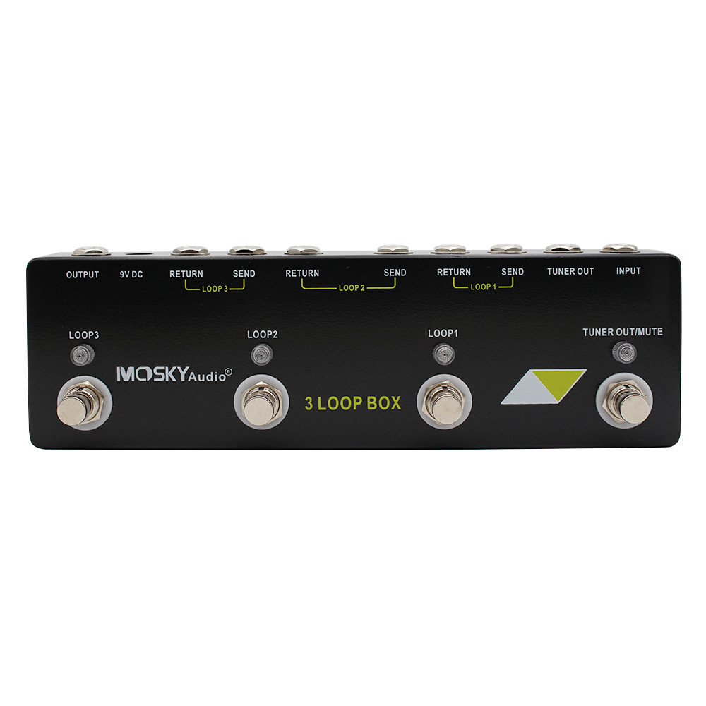 Mosky Audio 3 Loop Box Effect Pedal True Bypass, Loop Guitar Pedal พร้อมจูนเนอร์ฟังก์ชั่นปิด ...