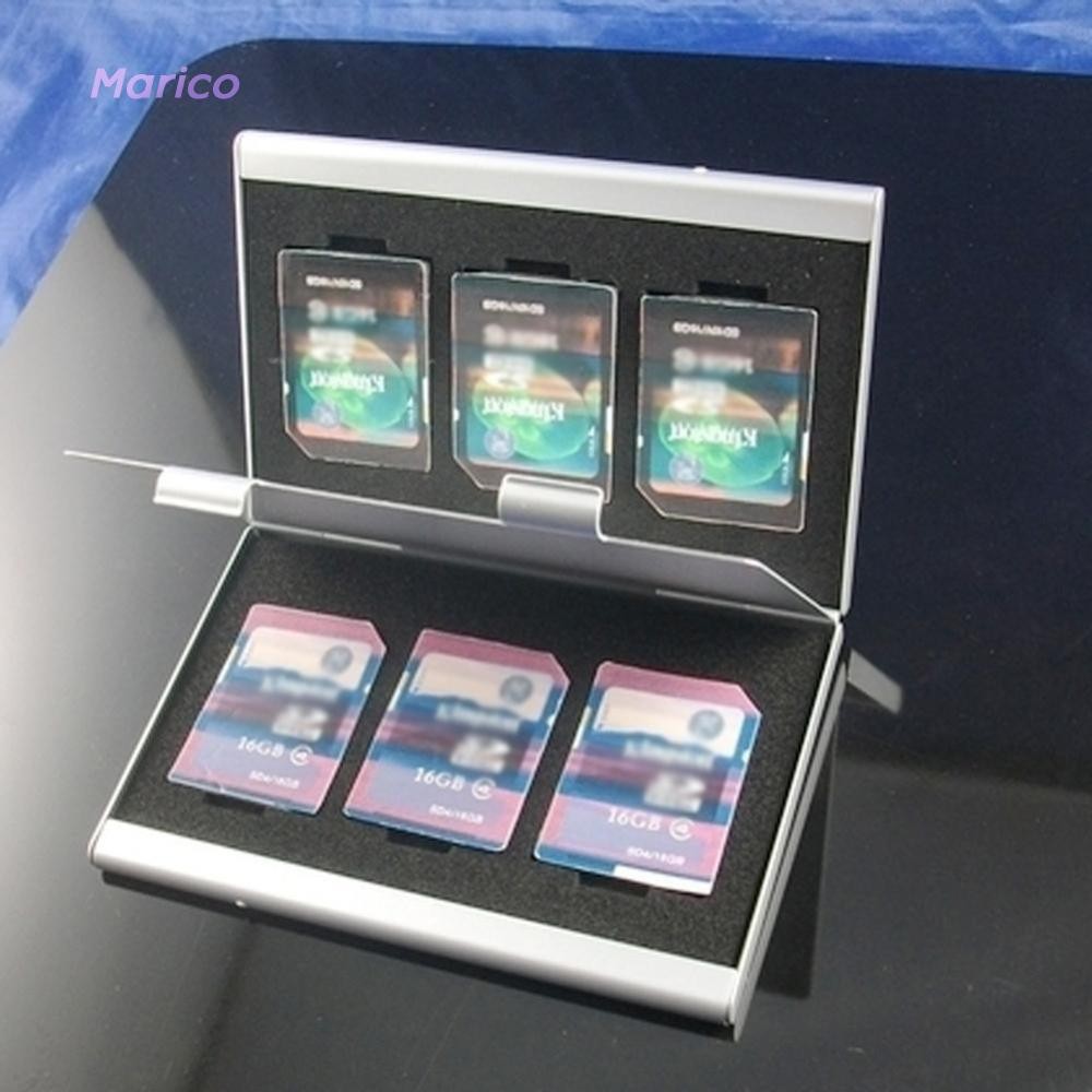 แบบพกพา Memory Card Holder Protector อลูมิเนียมสําหรับการ์ด SD/SDHC/MMC ...