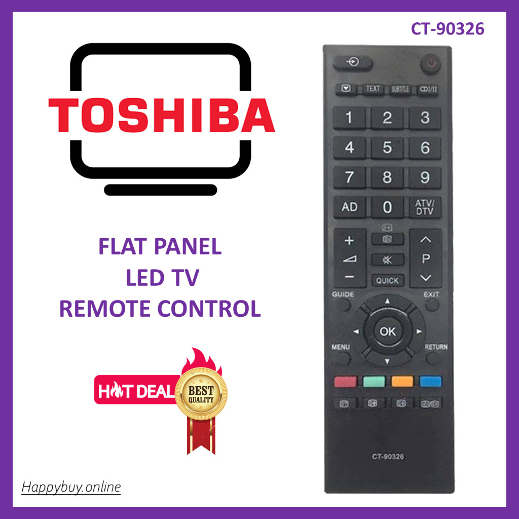 Toshiba Flat Panel LED LCD TV รีโมทคอนโทรล CT-90326 รีโมททดแทนโตชิบา ...