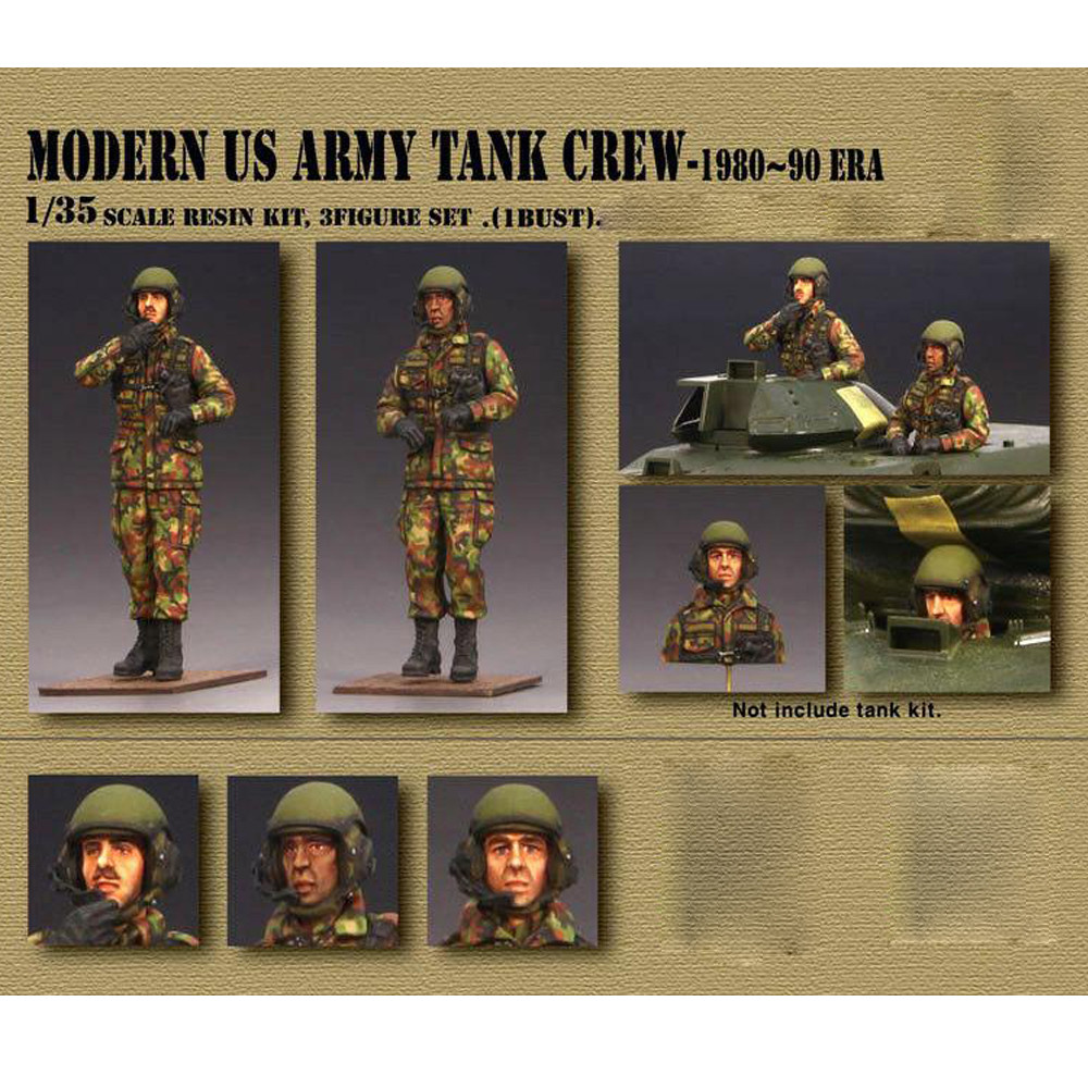 1/35 Modern US Army Tank Crew, โมเดลเรซิ่นรูปทหาร, ธีมทหาร, ชุดประกอบ ...