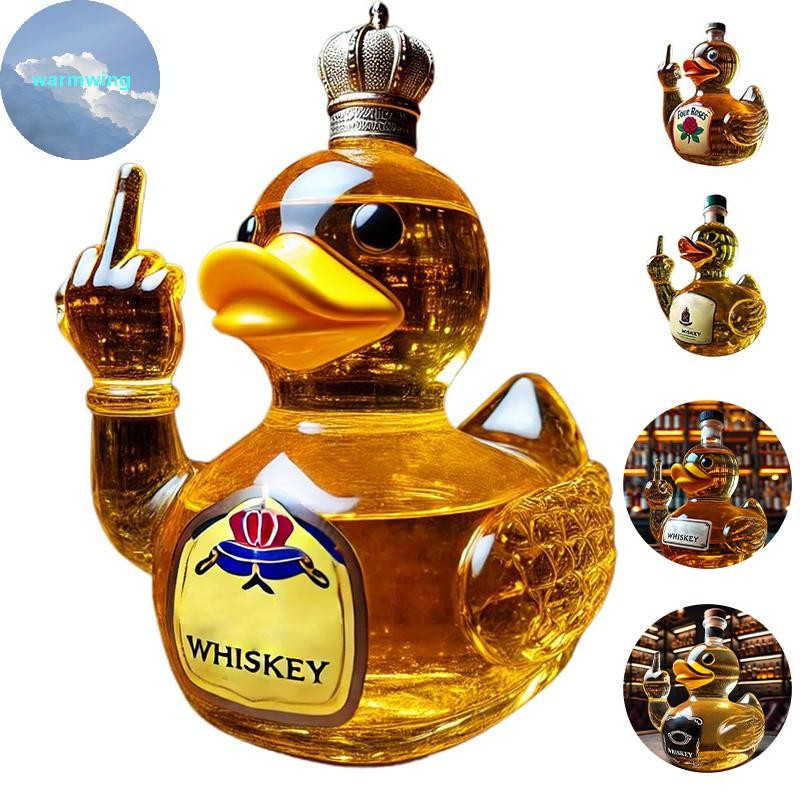 Warmwing ขวดเป็ดนิ้วกลาง,ตลกนิ้วกลางวิสกี้ขวดเป็ด,10 ออนซ์แก้วเป็ดรูปปั้นขวดไวน์ TH | Shopee ...