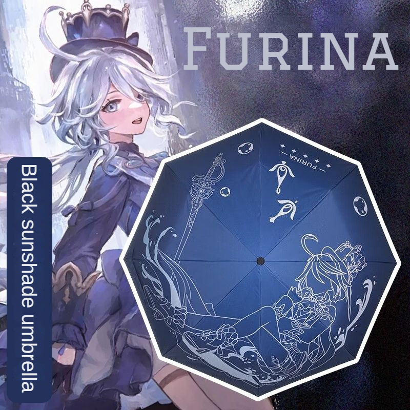 ★Genshin Impact★Furina & Neuvillette Merchandise ร่มกันแดดไวนิล สองมิติ ...