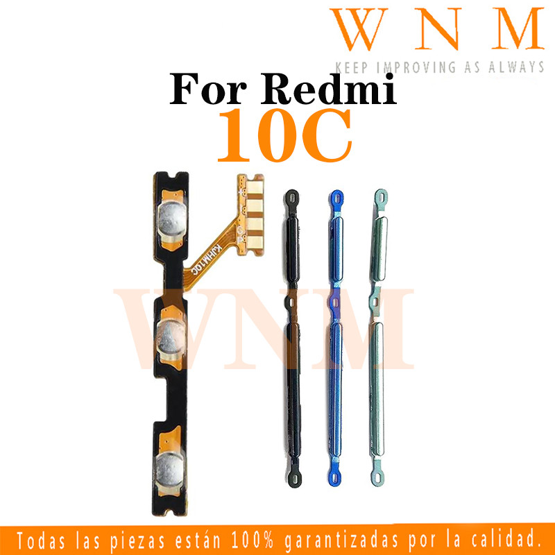 สําหรับ Redmi 10C ปุ่มเปิดปิดปุ่มสวิทช์ด้านข้าง Key Volume Up Down Flex ...
