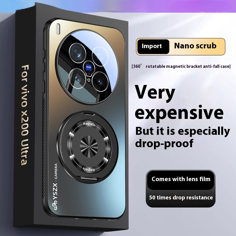 360 ° หมุนวงเล็บแม่เหล็กกระจายความร้อน AG Frosted สำหรับ VIVO X200 ultra X200 Pro X200S X100 ...