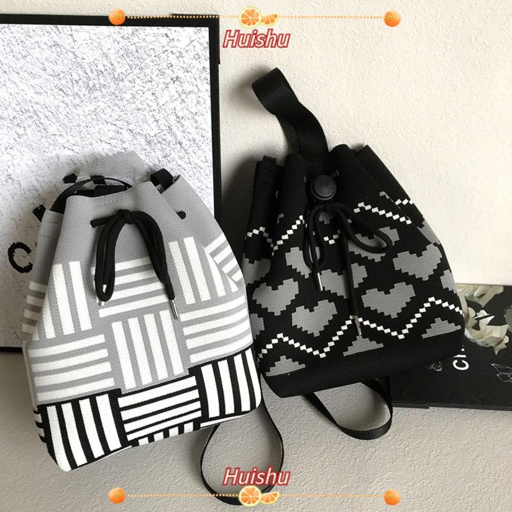 Hs Knot Wrist Bag, Knit Open Drawstring กระเป๋าถัก, กระเป๋าโทรศัพท์ความ ...