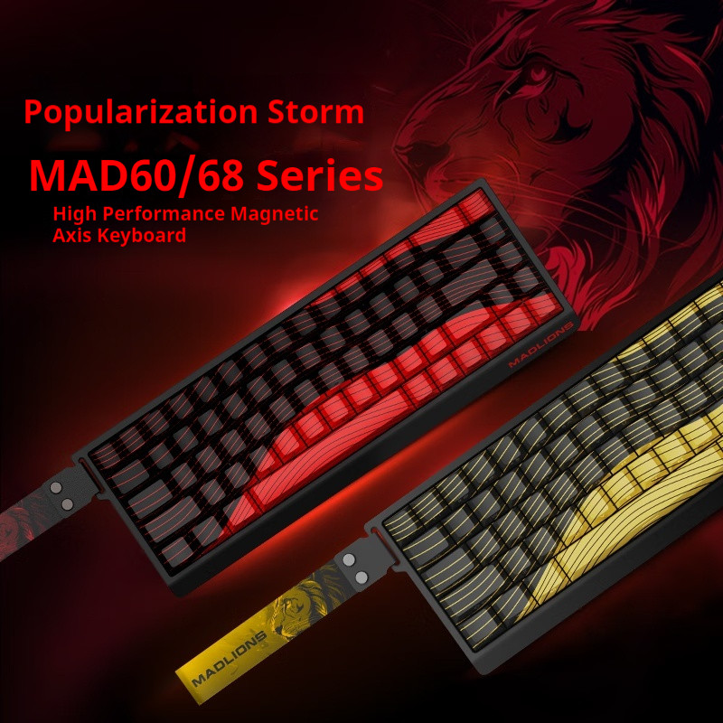 Madlions MAD 60/68HE Gaming สวิทช์แม่เหล็กคีย์บอร์ดแบบมีสาย Key Web ...