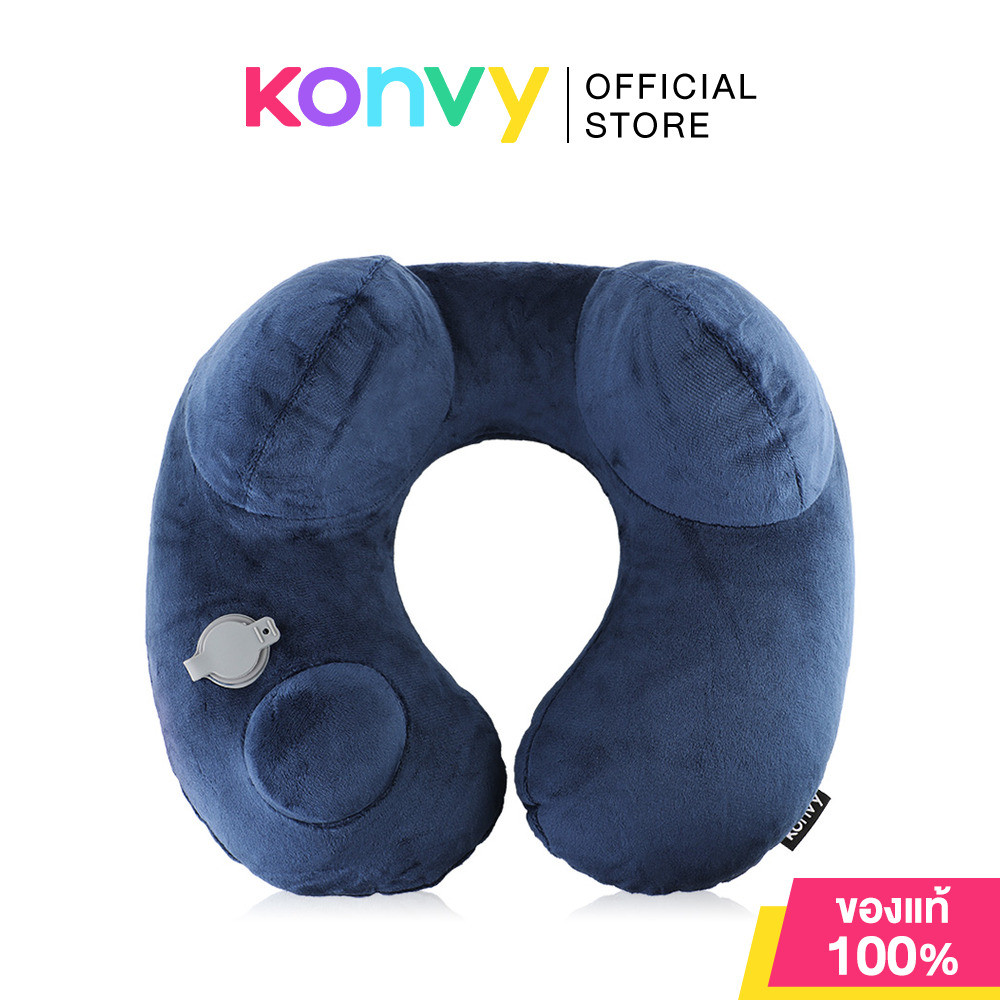 Konvy Portable Inflatable Neck Pillow 1pc #Blue คอนวี่ หมอนรองคอแบบเป่า ...