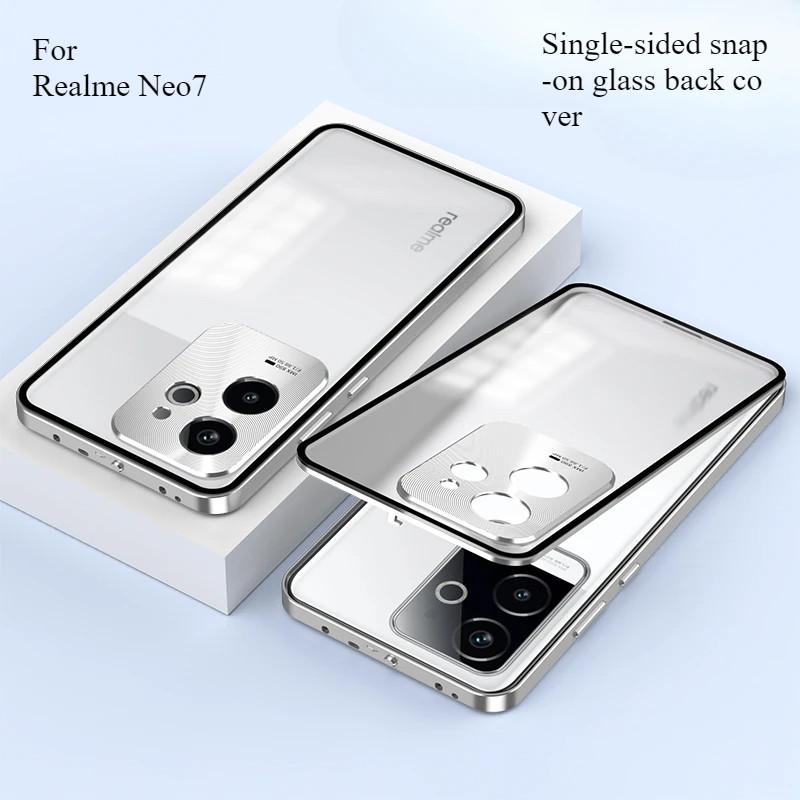 สําหรับrealme GT Neo7 Neo7 ด้านเดียวSnap-Onแก้วผิวสําหรับRealme Neo 7 รุ่นกันกระแทกกันชนFunda ...