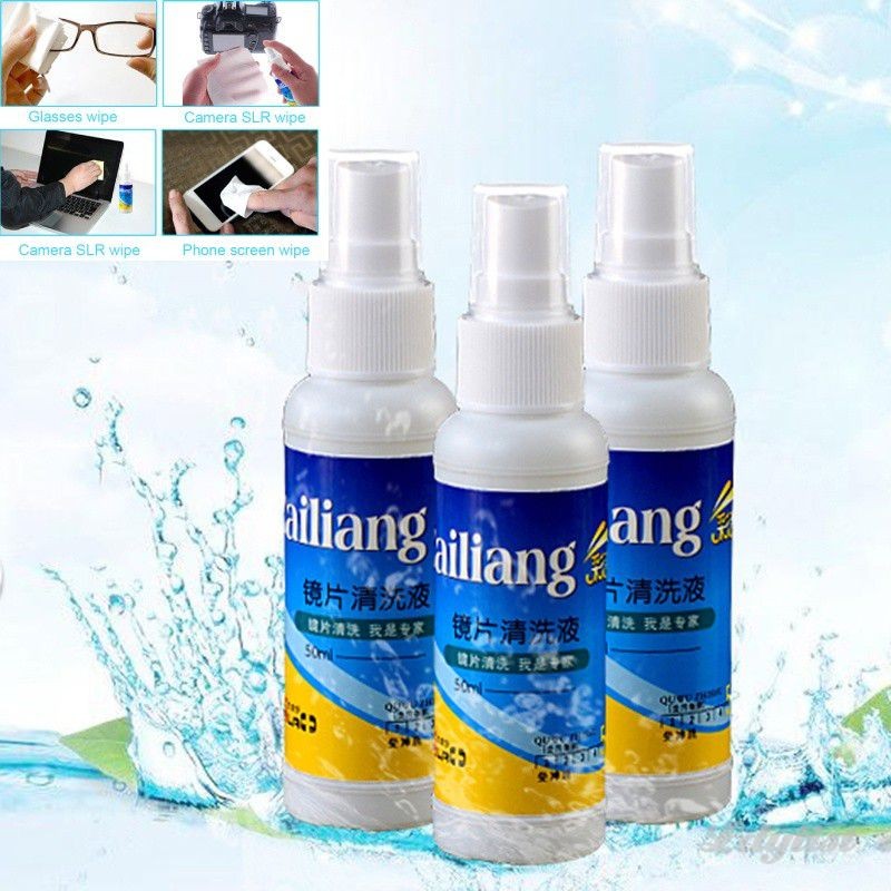 ღ 50ml Lens Cleaner Glasses Sunglasses Eyeglass Cleaning Solution Spray ...