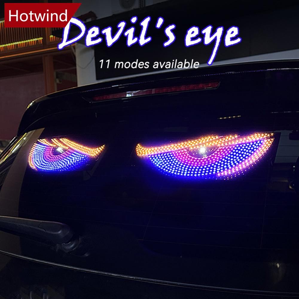 HWD 2 ชิ้นอัพเกรดรถ LED Devils Eye ไฟตกแต่งไฟเตือนด้านหลัง Red Devil ...