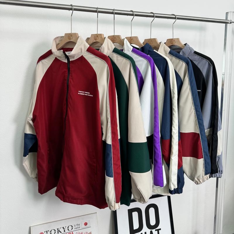 MNO.9 Jackets 918 เสื้อแจ็คเก็ตผ้าร่ม มีซิป มีซับใน Clothing Man ครีม ...