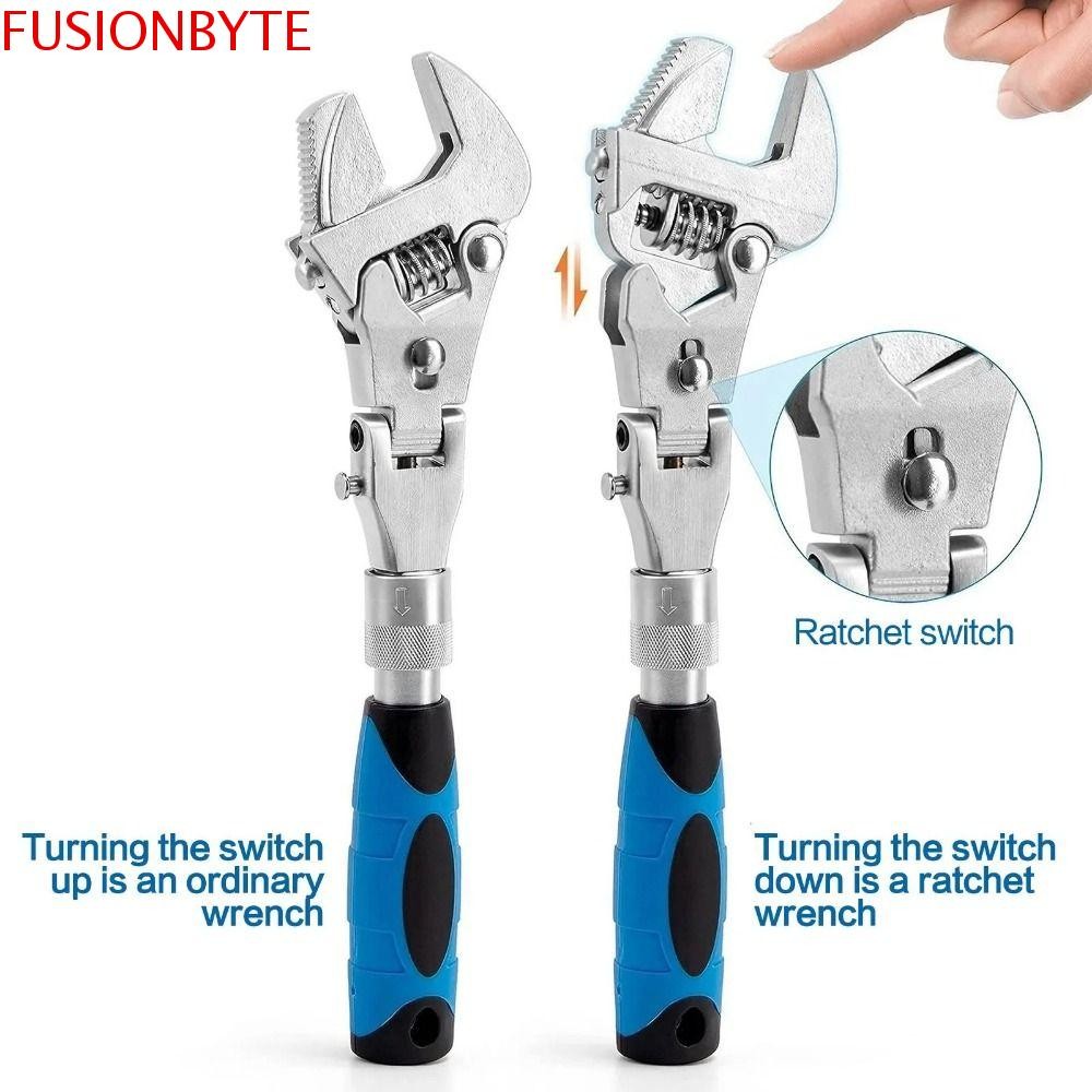 FUSIONBYTE ประแจวงล้อแบบปรับได้, พร้อมหัวหมุนประแจสั่นแบบยืดไสลด์แบบยืดหยุ่น,สากล 10 นิ้ว 180 ...