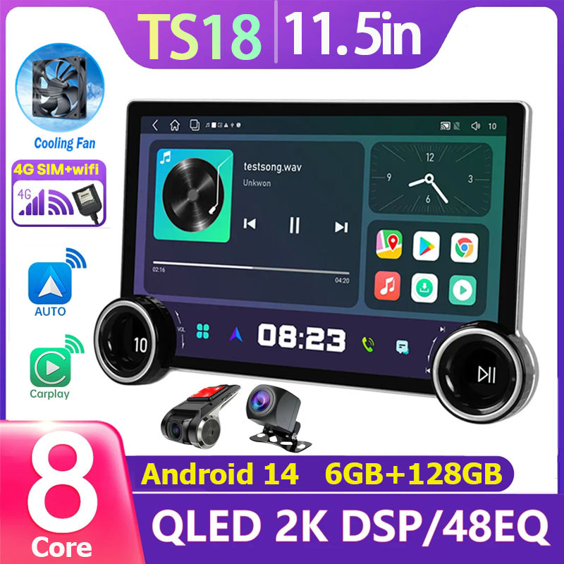 11.5 นิ้ว QLED 2K (TS18 6G + 128GB 8Core) จอ android รถยนต์ คู่ปุ่มรถ ...