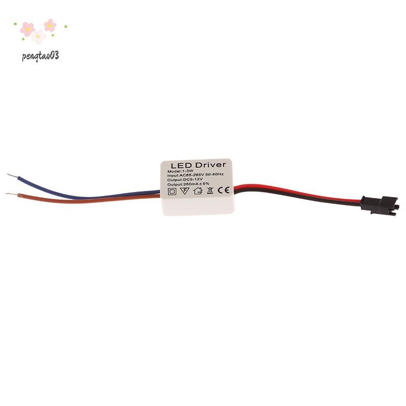 Pengatao03 1 PC LED Driver 260mA 1-3W LED Power Supply Adapt AC 85V ...