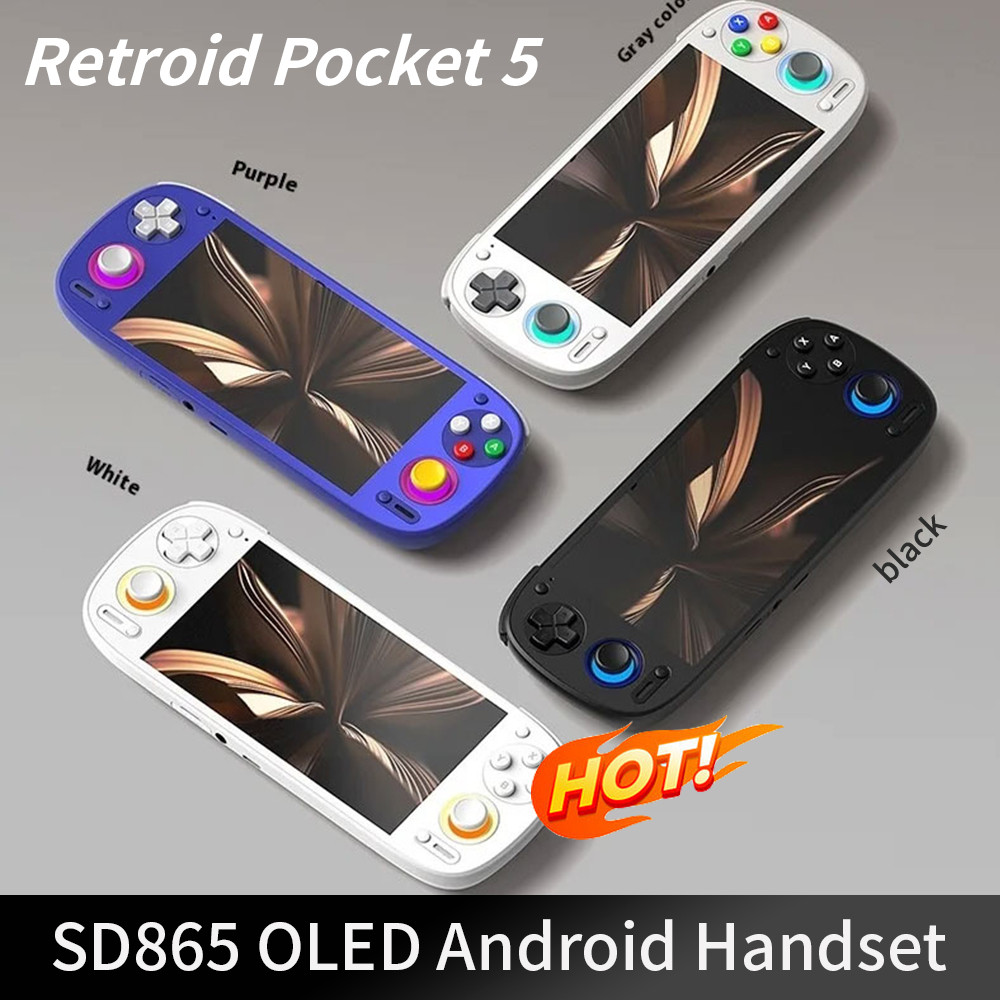 Retroid Pocket 5 SD865 5.5 นิ้ว Oled HD หน้าจอบลูทูธ 5.1 Android ...