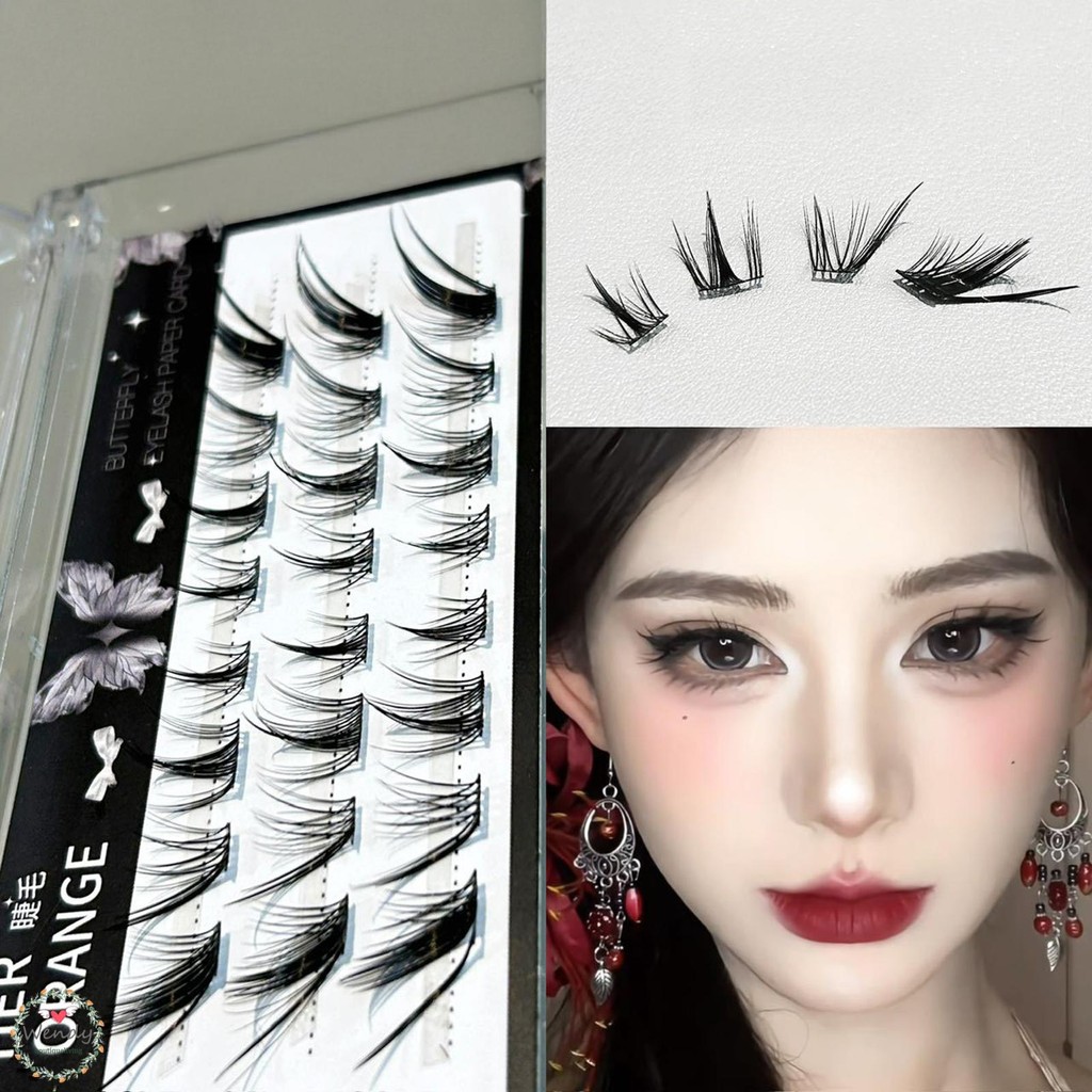 3D Vivid Dense Lash Clusters Soft ส่วนบุคคลอะนิเมะ Lashes ของขวัญที่ ...