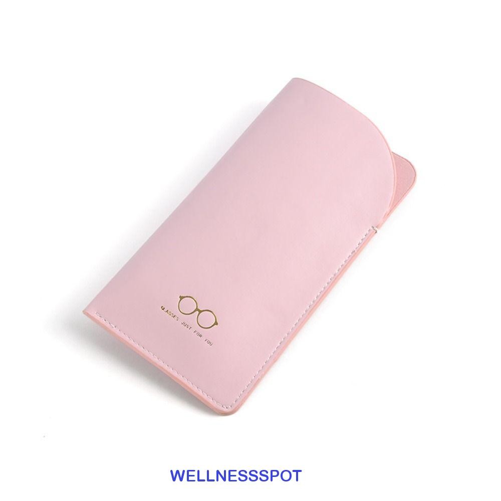WELLNESSSPOT กระเป๋าเก็บแว่นตา, กล่องเก็บแว่นกันแดดหนัง Pu แบบพกพา, อุปกรณ์ป้องกันแว่นตาสีทึบ ...