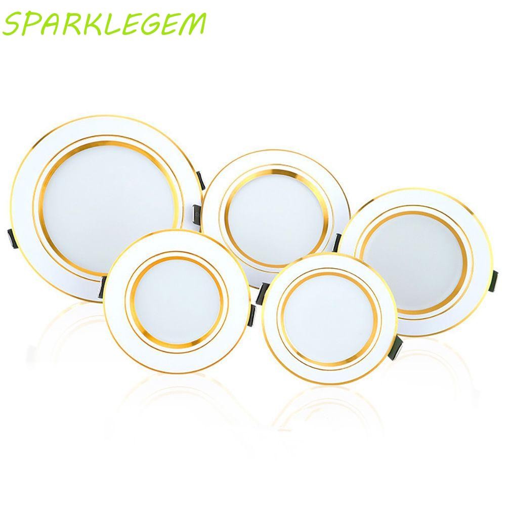 SPARKLEGEM Led ดาวน์ไลท์โคมไฟในร่ม 5W 9W 12W 15W 18W Gold/Silver/White ...