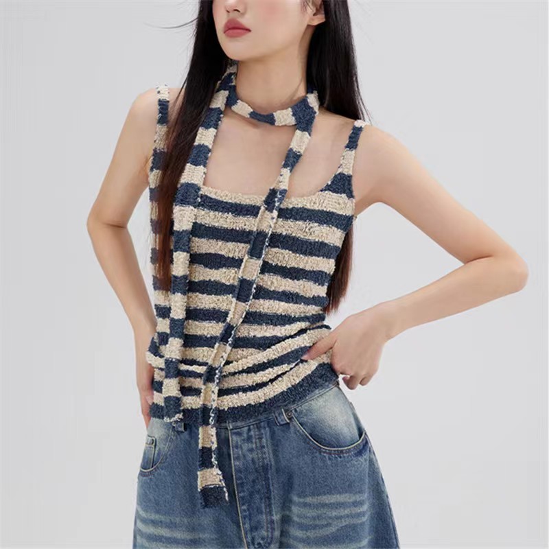 สายรัดลายฮาฤดูร้อนใหม่ออกแบบดั้งเดิมชนกลุ่มน้อยย้อนยุคเสื้อกั๊กถักหวาน ...