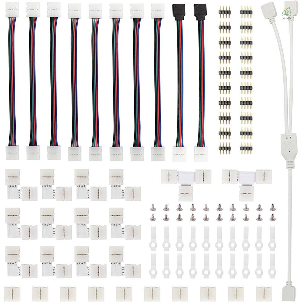 95 ชิ้น 5050 LED-Strip Connector ชุด T-Shaped L-Shaped Strip-Jumpers ...