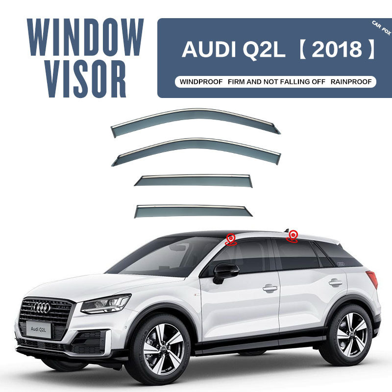 เหมาะสําหรับ Audi Q2L Standard Axis Window Rain Guard Rain Eyebrow Sunshade Audi Q2 Window visor ...