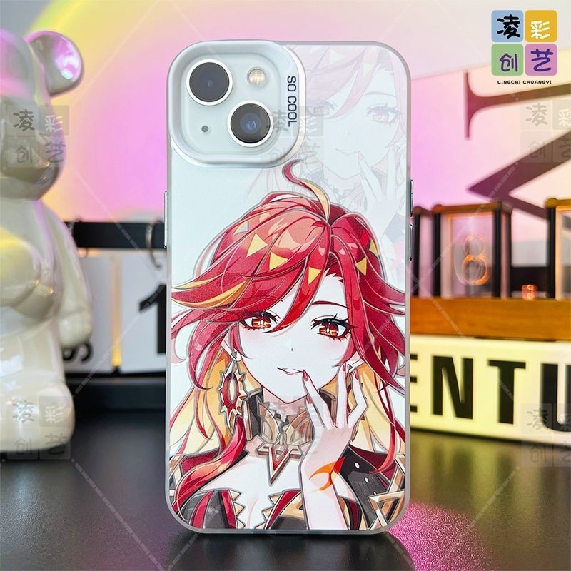 Lcc Genshin Impact Mavika เคสสีเงินสีสันสดใสเคสใส PC เลนส์คลุมเต็ม G76P ...
