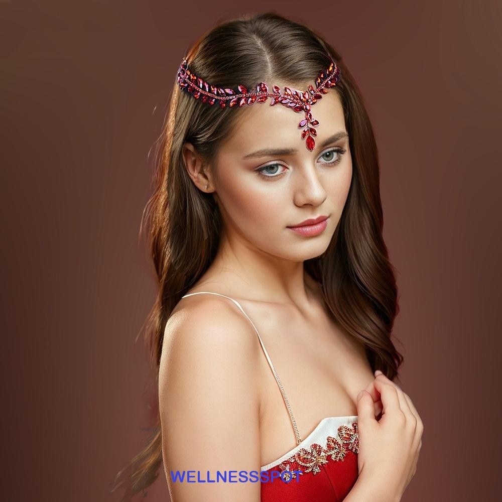 Wellnessspot คริสตัลเพิร์ลผม Vine, สไตล์เกาหลียาวพู่ยาวหัวสีม่วง Hoop, แฟชั่น Fairy คริสตัล ...