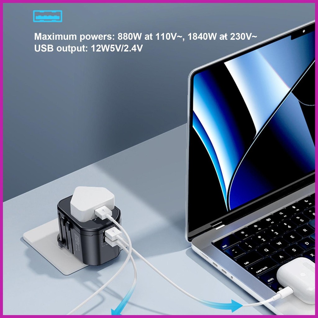 Travel Adapter International Plug Conversion Socket เครื่องชาร์จสากล ...