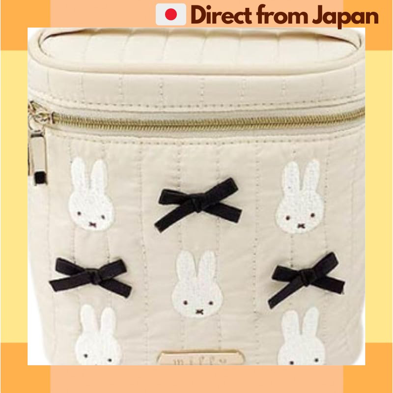 [Miffy Mini Vanity Pouch - ริบบิ้นโปรดของฉัน - สีชมพู/งาช้าง - Marimo Craft] [จัดส่งญี่ปุ่น ...