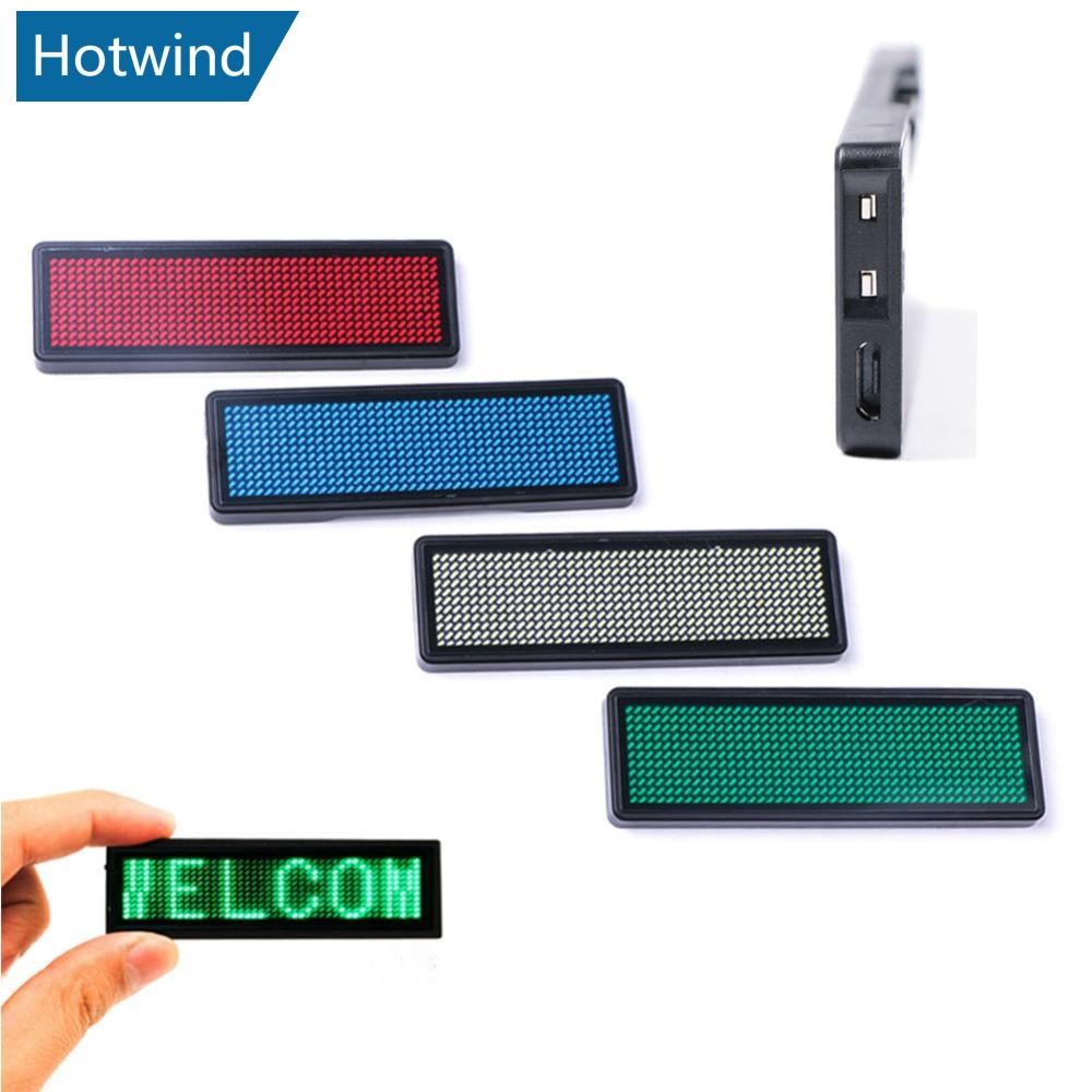 HW Mini LED Digital Programmable แบบชาร์จไฟได้ Scrolling ชื่อข้อความ ...