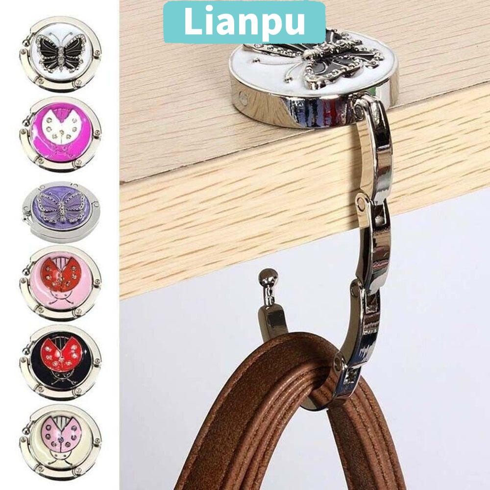 LIANPU ที่วางกระเป๋าโลหะเพชรตาราง Clasp แขวนโต๊ะตะขอพับ | Shopee Thailand