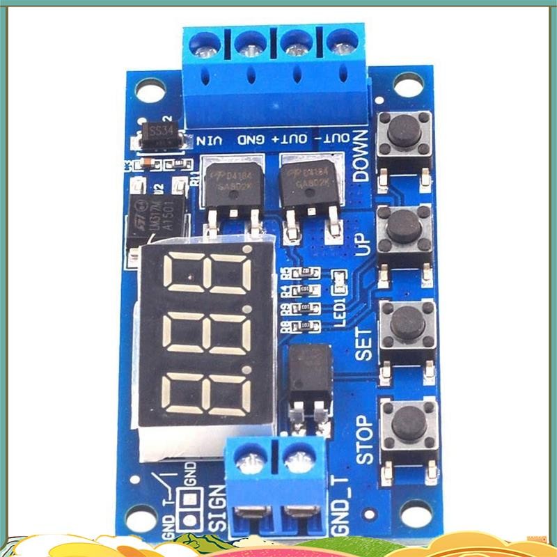 DC 12V 24V ไฟ LED Digital Time Delay Timing Delay รีเลย์สวิทช์วงจร Dual Mos หลอดควบคุมโมดูล ...