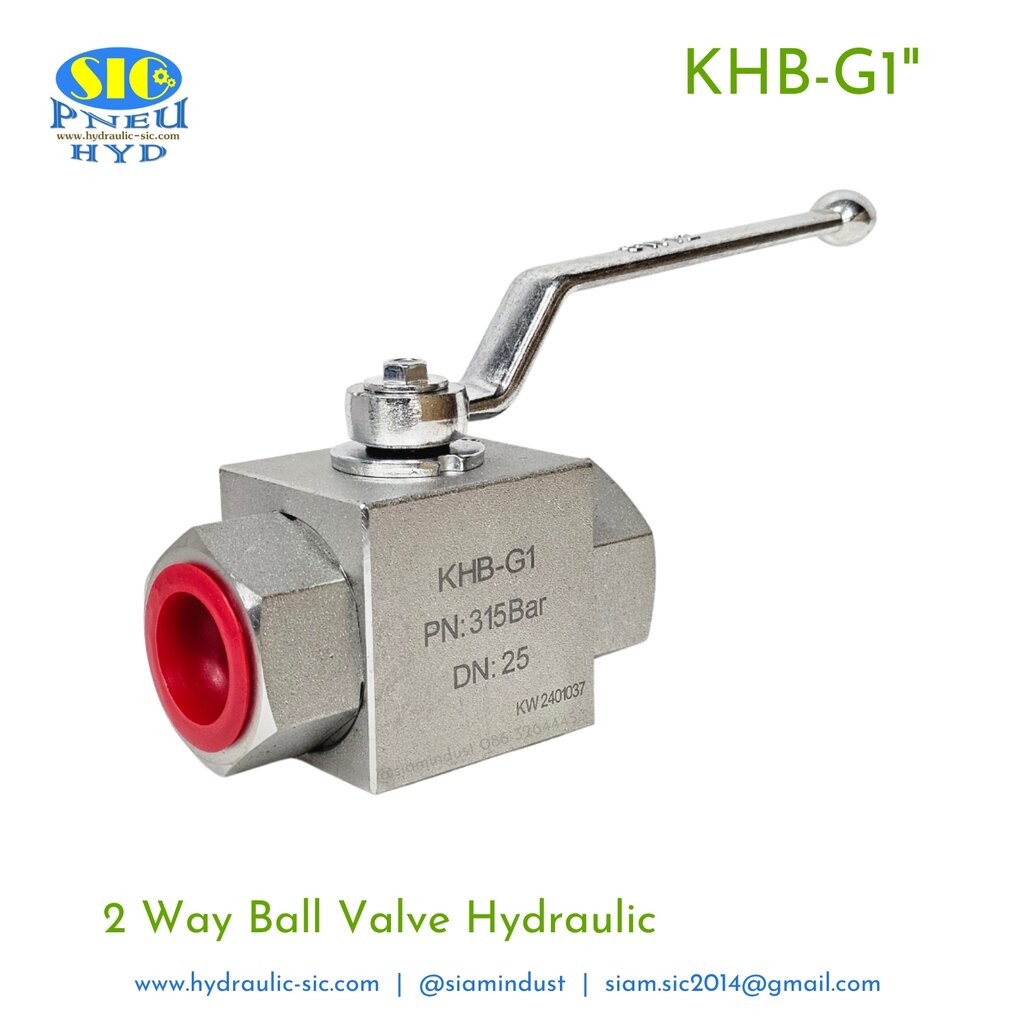 TX-KHB-G1/4",G3/8",G1/2",G3/4",G1" บอลวาล์วไฮดรอลิค 2 ทาง BALL VALVE HYDRAULIC 500 BAR 315 BAR ...
