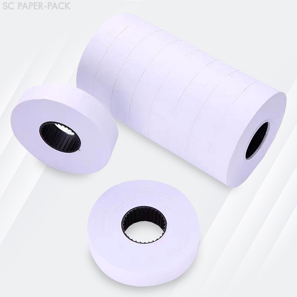 SC Paper-Pack ป้ายราคาขาวล้วน 16X23MM สำหรับเครื่อง MX-6600 และ 689 (แพ ...