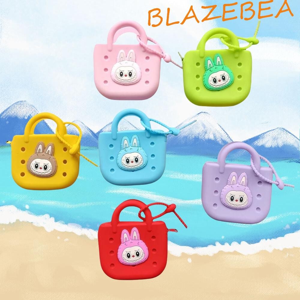 Blazebea Labubu พวงกุญแจ,เปลี่ยนกระเป๋าเก็บซิป Labubu กระเป๋าใส่เหรียญซิลิโคน,น้ําหนักเบา Labubu ...