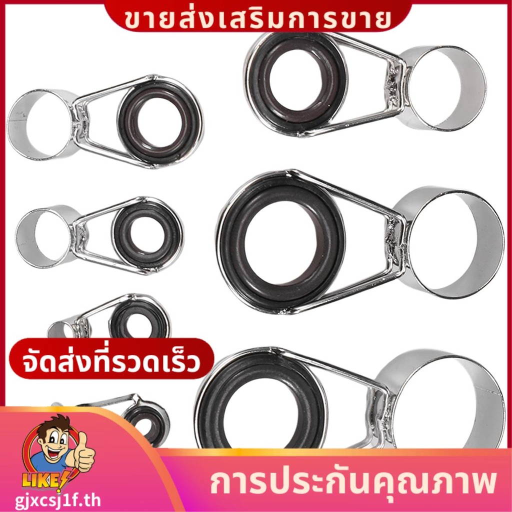 7 ชิ้นตกปลา Rod Guides Tip 7 ขนาด Telescopic Tip Repair Kit Line แหวนตา ...