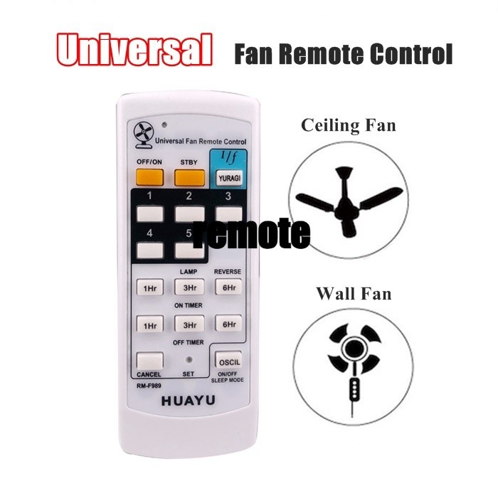 Rm-f898 พัดลมเพดานสากลพัดลมติดผนังรีโมทคอนโทรลเปลี่ยน Huayu RM-F989 ...