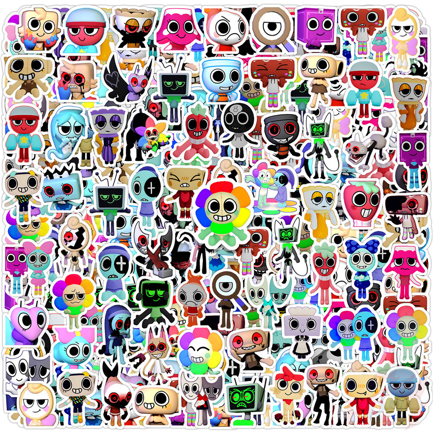 110Pcs/Set ☆ Dandy's World Q-3 3D Mini Diary Manual Stickers ☆ DIY ...