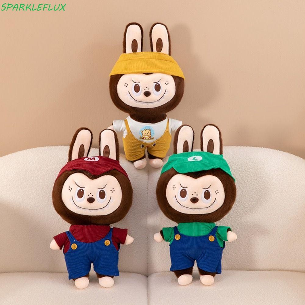 Sparkleflux Labubu ตุ๊กตาตุ๊กตาตุ๊กตา,ตุ๊กตา Dress Up Labubu Time Plush ...