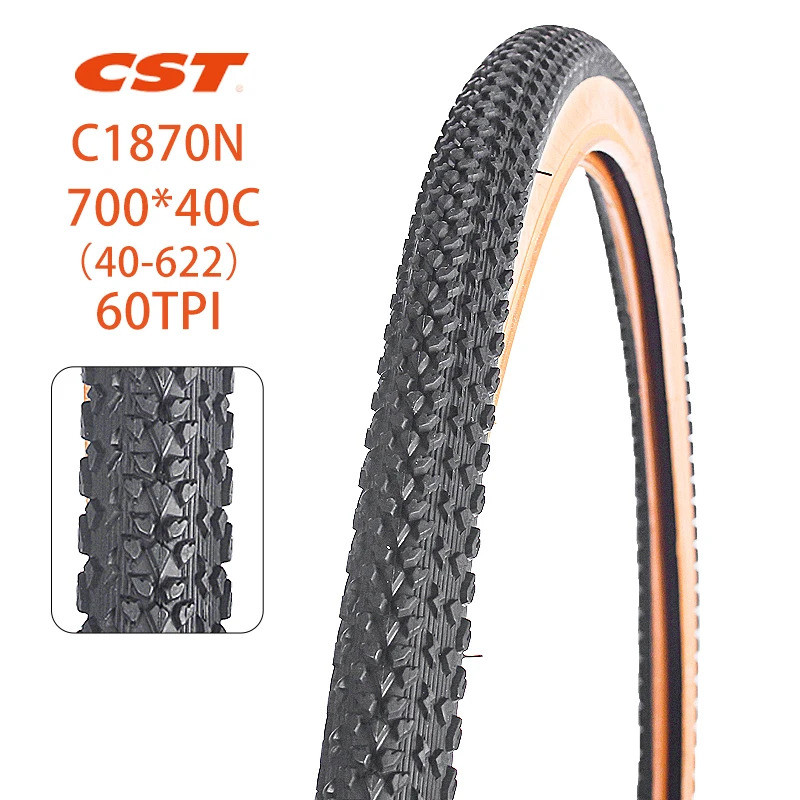 Cst แผนที่จักรยานยาง 700C 70*40C 40-622 60TPI ทนต่อการสึกหรอ Pneu Bicicleta สูญญากาศพับจักรยาน ...