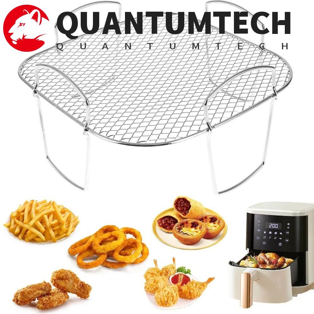 QUANTUMTECH Air Fryer Baking Rack, ตาข่ายสแตนเลส Rust-proof เตาอบย่าง Self, Multifunctional ...