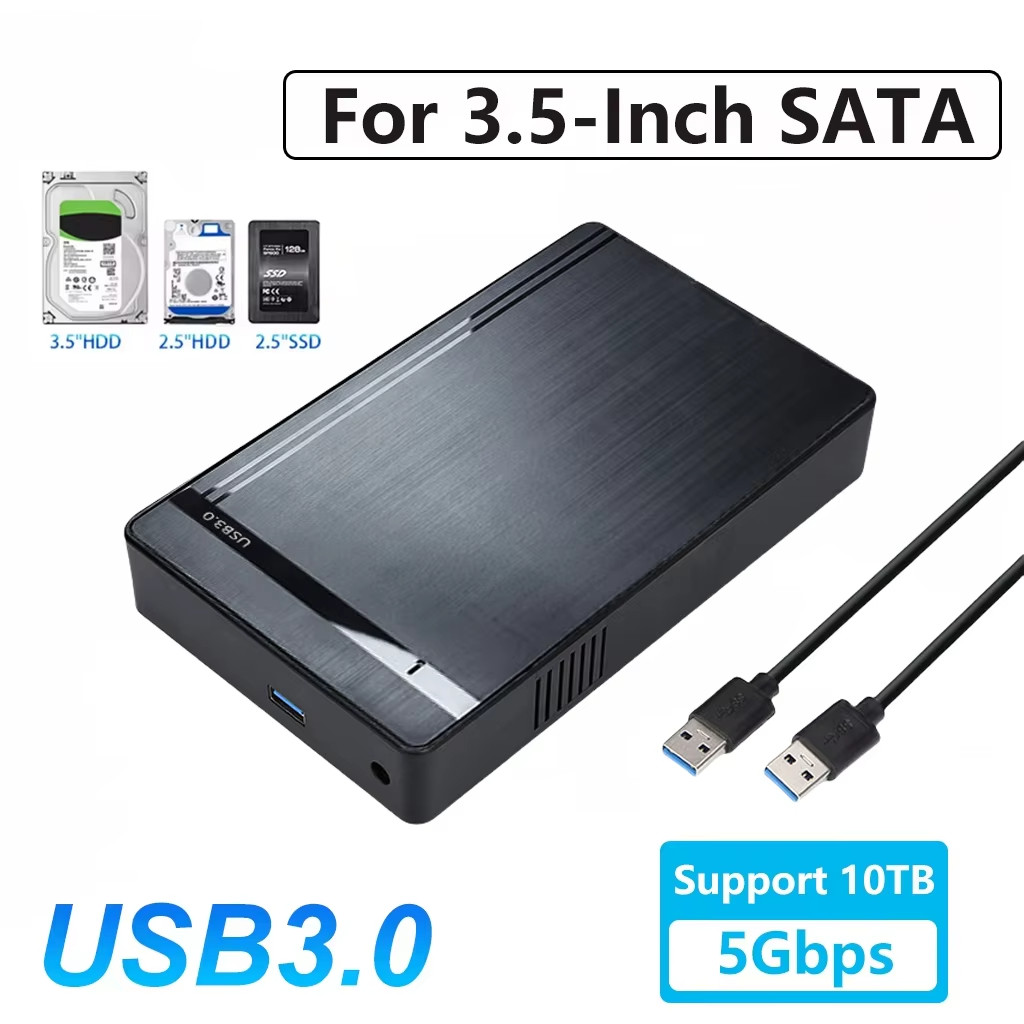 3.5 นิ้ว HDD Case USB 3.0 ถึง SATA ฮาร์ดไดรฟ์ภายนอก Reader รองรับ 10TB ...