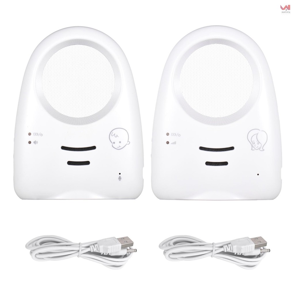แบบพกพา 2.4GHz Wireless Digital Audio Baby Monitor One-Way Talk Crystal ...