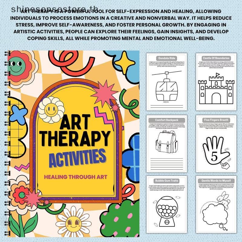 SHINE Art Therapy Worksheats เพื่อสุขภาพจิตโรงเรียนบําบัดสังคมทํางาน ...