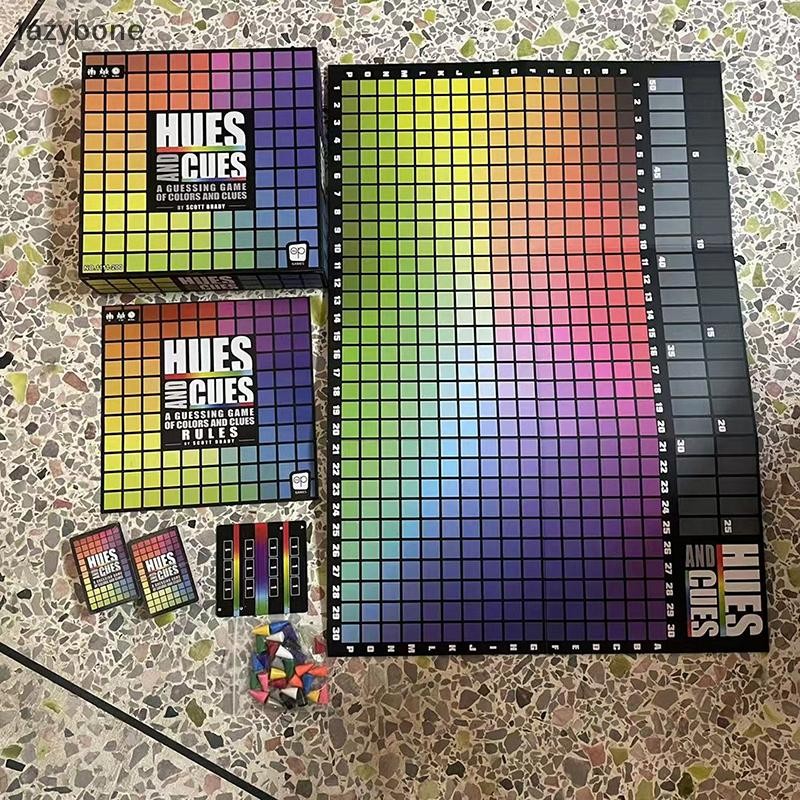 {LZ} HUES And CUES Riddle Game Card Toy With Clever Words Colours Clues ...