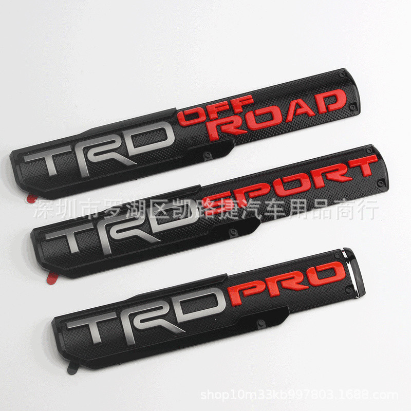 1 ชิ้น Toyota Tanto TRDSPORD TRD BRD TRDOFFROAD ด้านหลังสติกเกอร์โลโก้ ...
