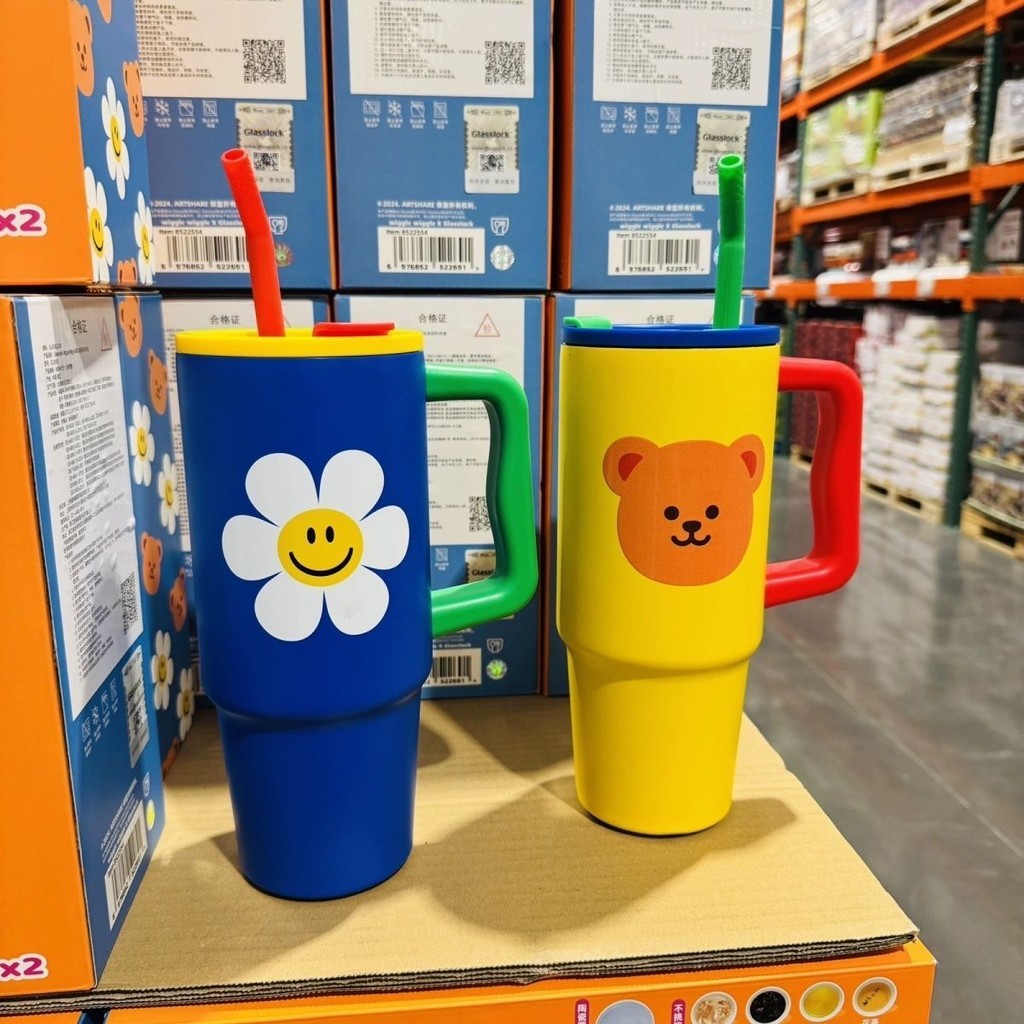 [ถ้วยน้ํา COSTCO] 🔥 Glasslock & Wiggle Cooperation ถ้วยฟางเซรามิก ...