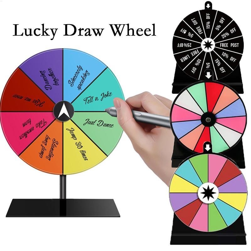 8 Slots Turntable Erasable Lottery Wheel Prize Wheel Spinner Fortune ...